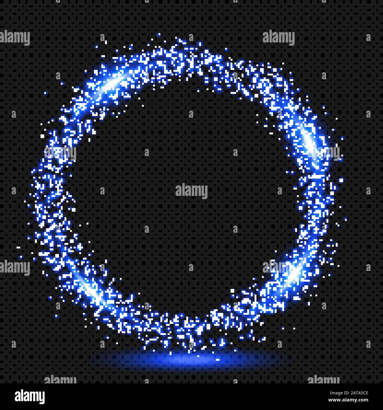 Dark Blue shining Ring with Sparks on Transparent Background - Vector ...