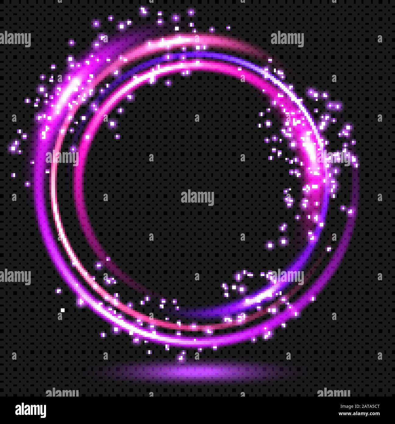 Pink shining Ring with Sparks on Transparent Background - Vector Glowing Lens Effect Stock ...