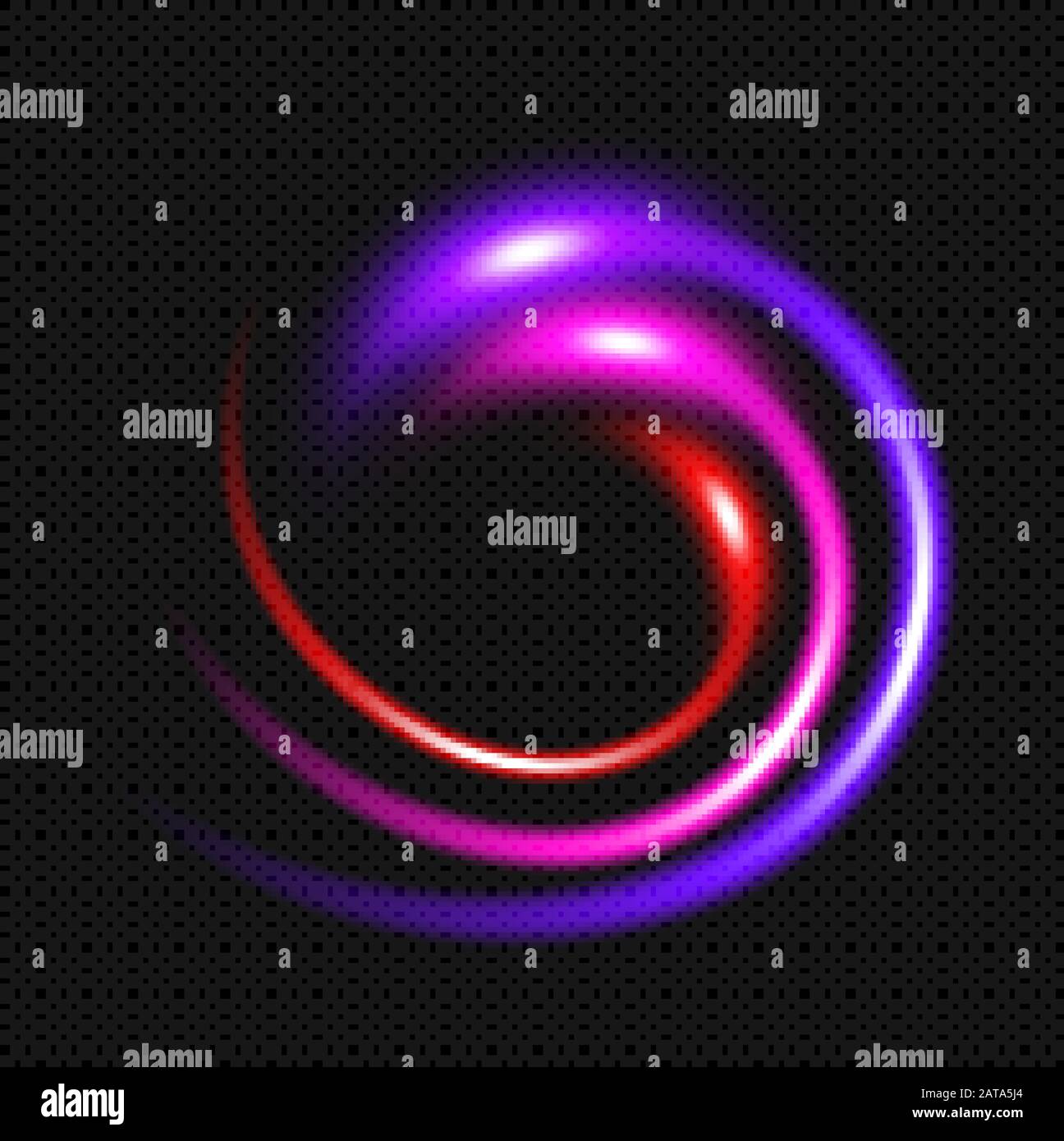 Tricolor shining Helix on Transparent Background - Vector Glowing Neon ...