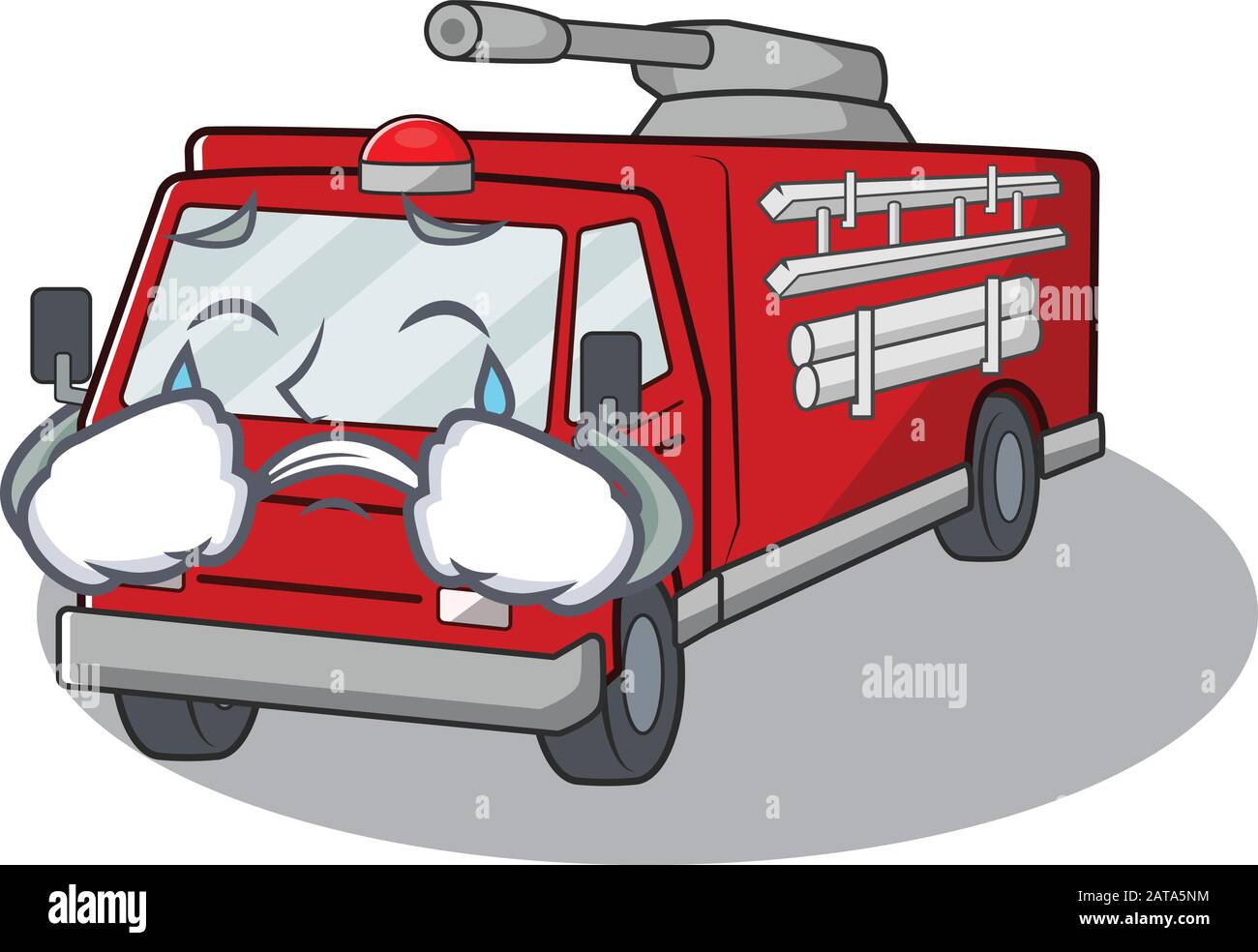 Sad of fire truck cartoon mascot style Stock Vector Image & Art - Alamy