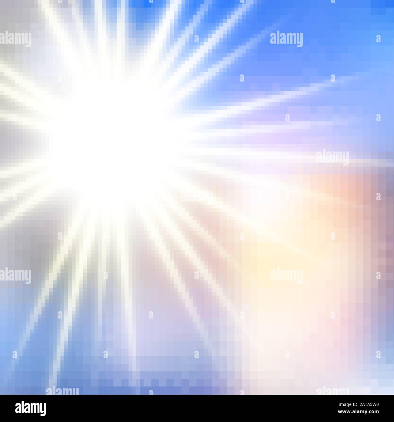 Winter Blue Cold Sunshine Soft Focus Burst - Vector Blurred Radiant Sun ...