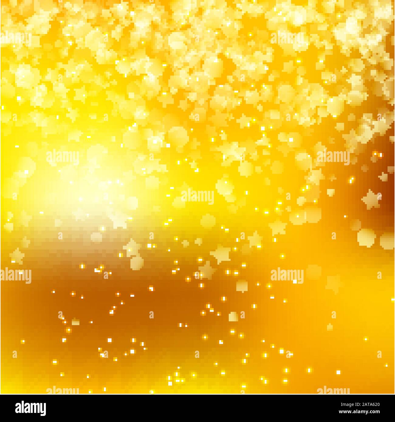 Yellow Shine Bokeh Flare Star Rain with Sparks - Vector Gold Radiant ...