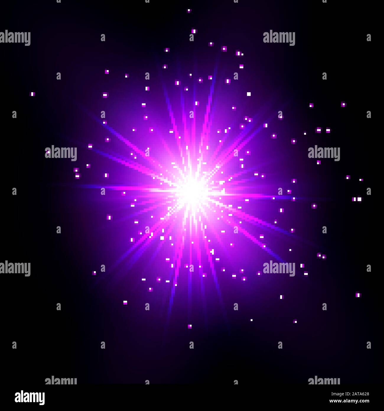 Purple Shine Starburst - Vector Radiant Star Rays Stock Vector Image ...