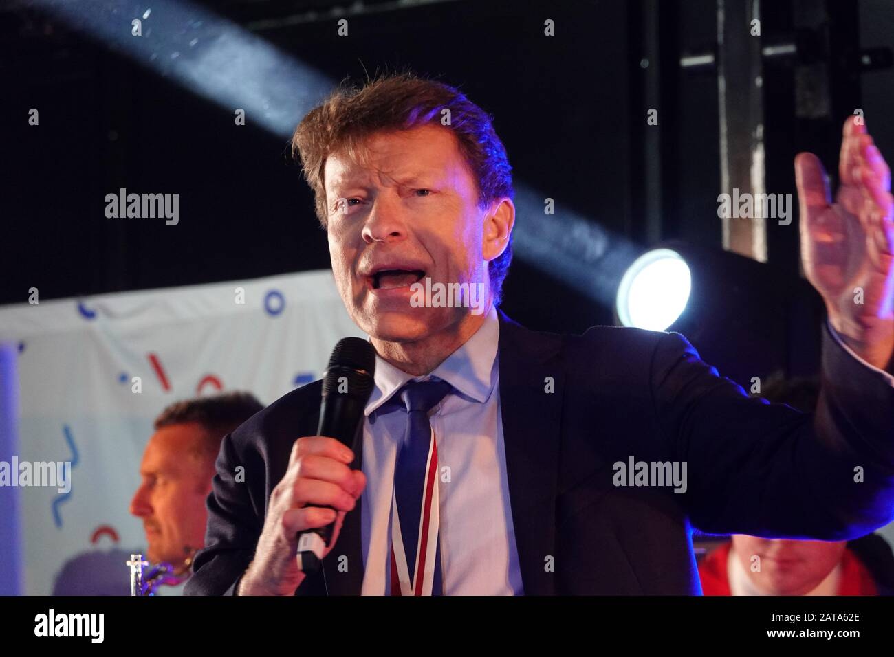 London, UK. 31st Jan 2020. Richard Tice at Parliament Square Brexit ...