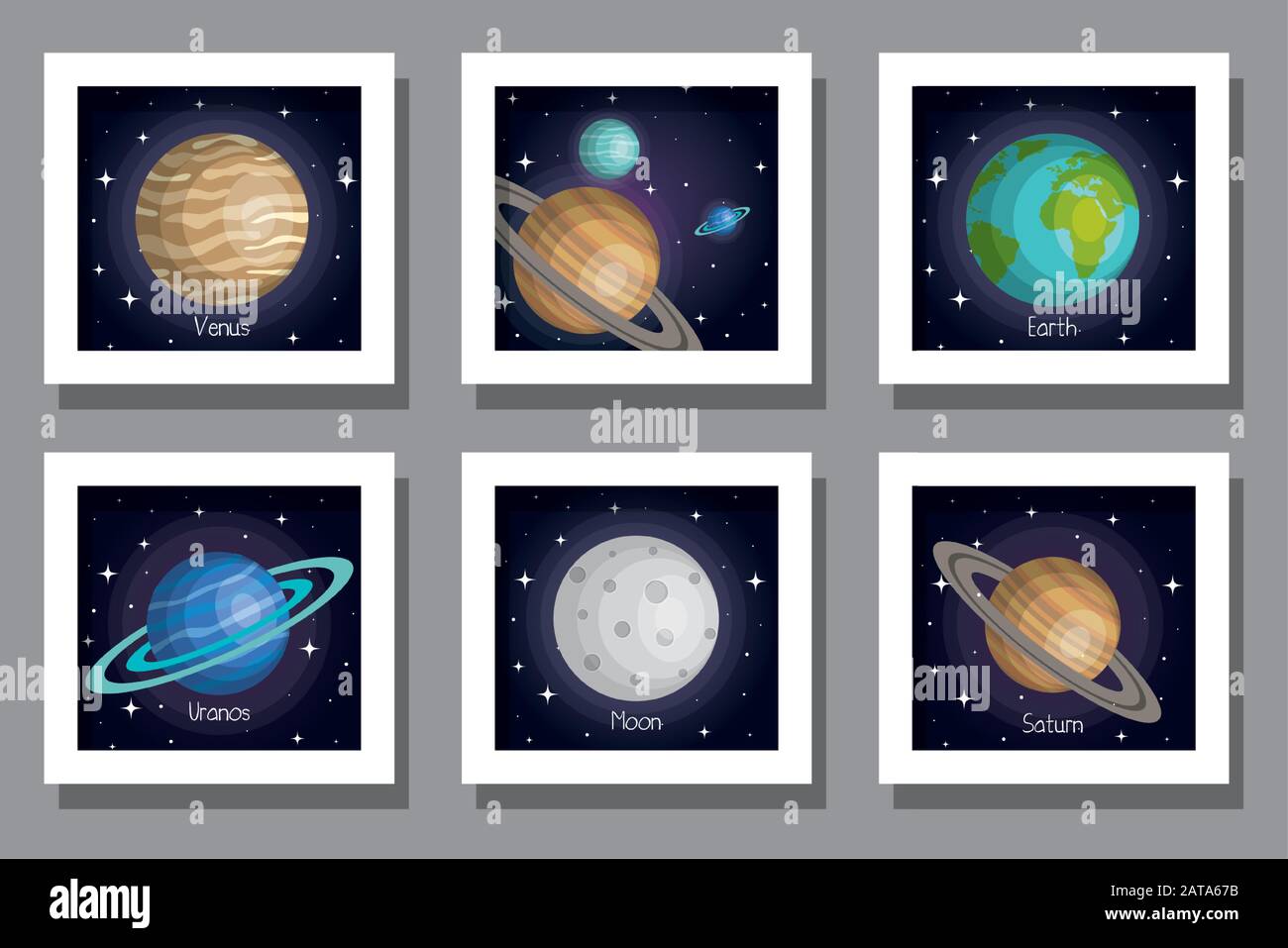 bundle designs set of solar system Stock Vector Image & Art - Alamy