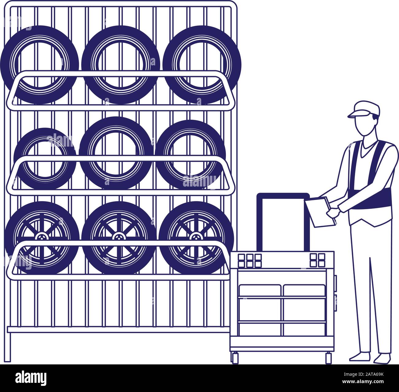Tools rack Stock Vector Images - Alamy