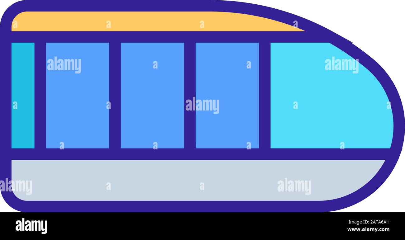 High-speed train icon vector. Isolated contour symbol illustration ...
