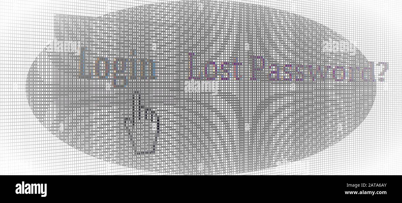 Close up hand cursor and login button on computer lcd screenshot Stock ...
