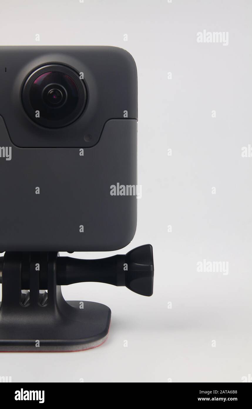 Modern 360 degree digital camera with stand Stock Photo - Alamy