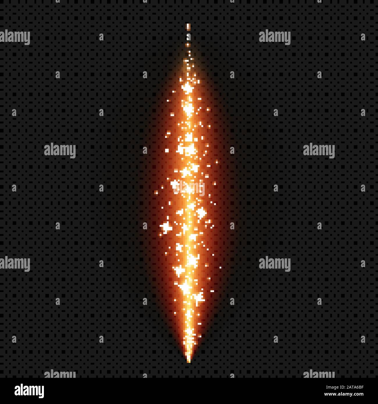 Orange Faery Fire with Shine Dust on Transparent Background - Vector ...