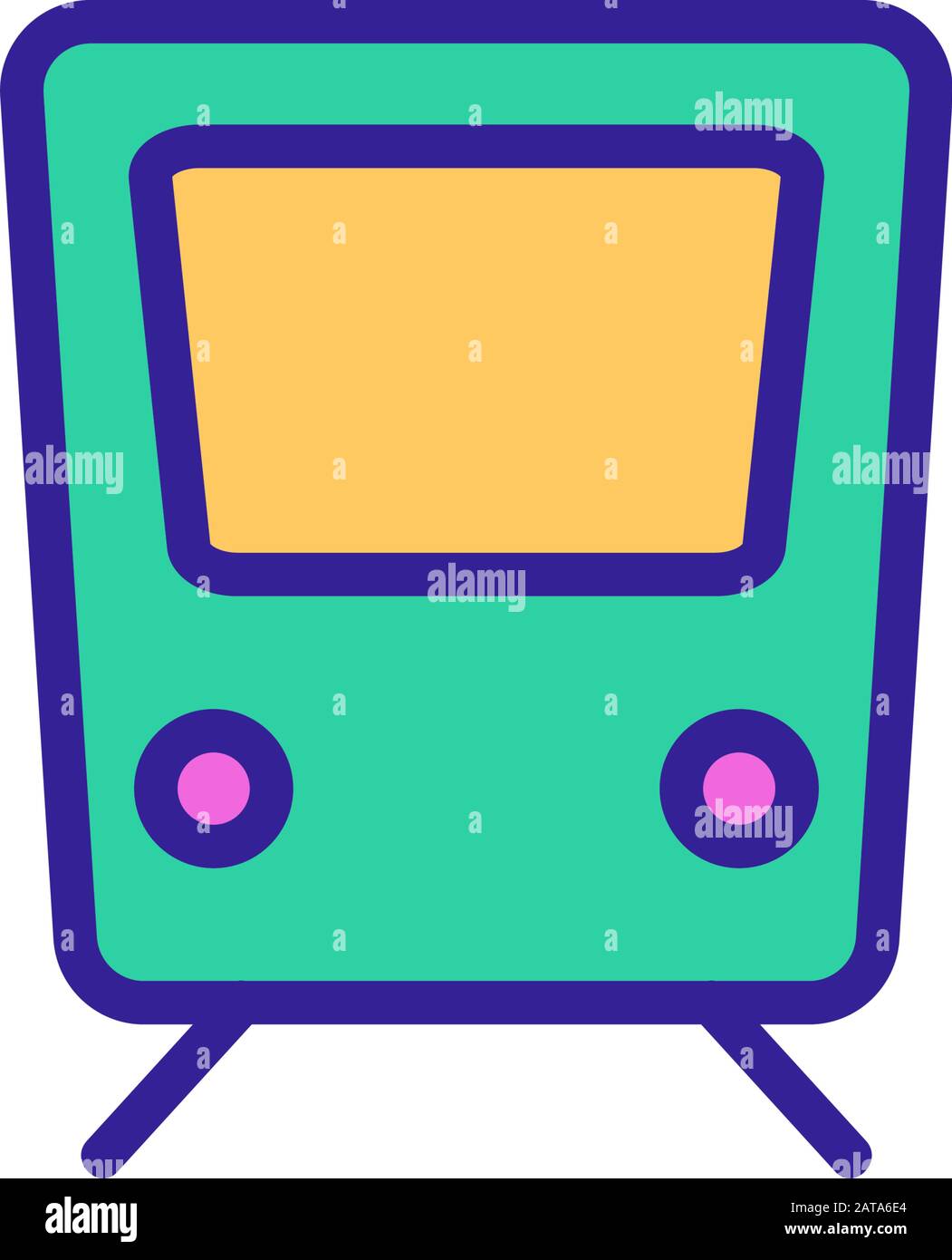 international train icon vector. Isolated contour symbol illustration ...