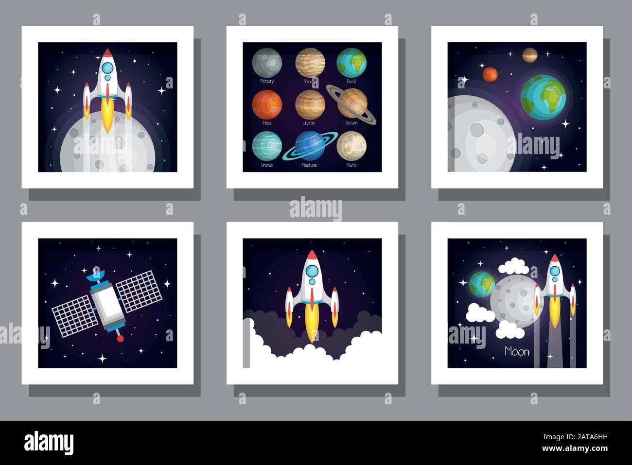 bundle designs set of solar system Stock Vector Image & Art - Alamy