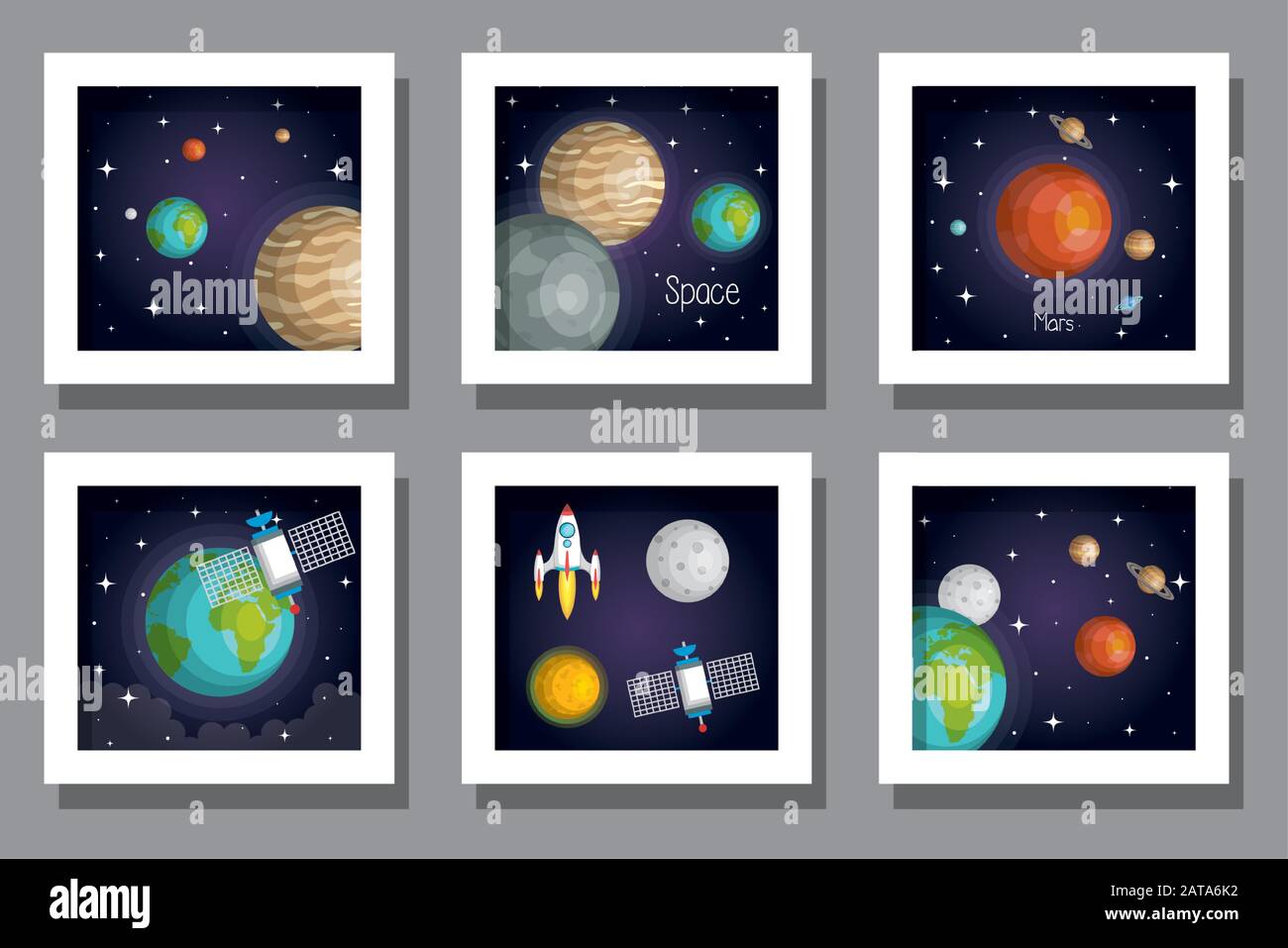 bundle designs set of solar system Stock Vector Image & Art - Alamy