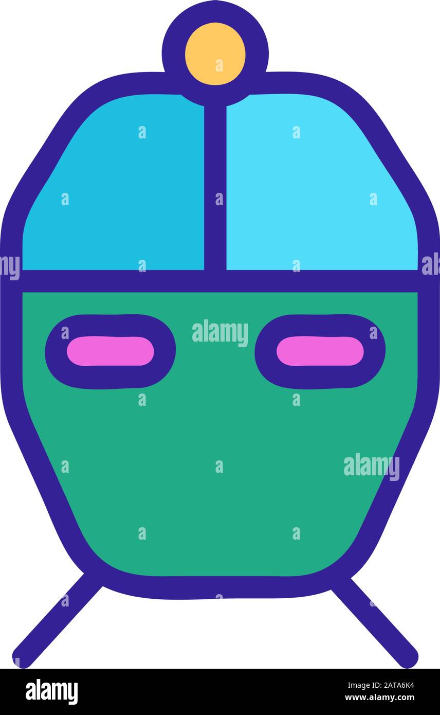 international train icon vector. Isolated contour symbol illustration ...