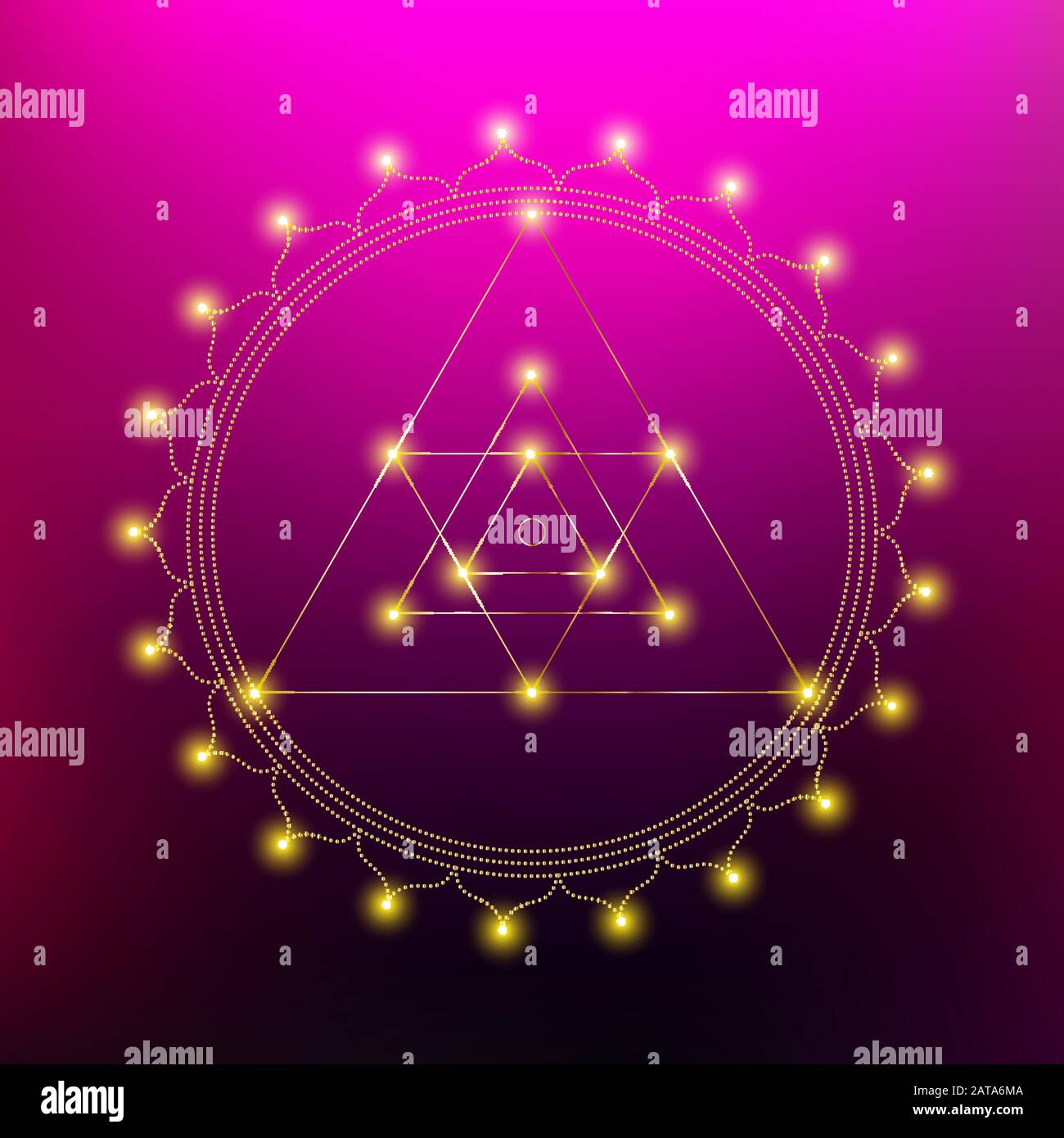 Sacred Indian Geometry Mystical Meditative Diagram Symbol - Vector ...
