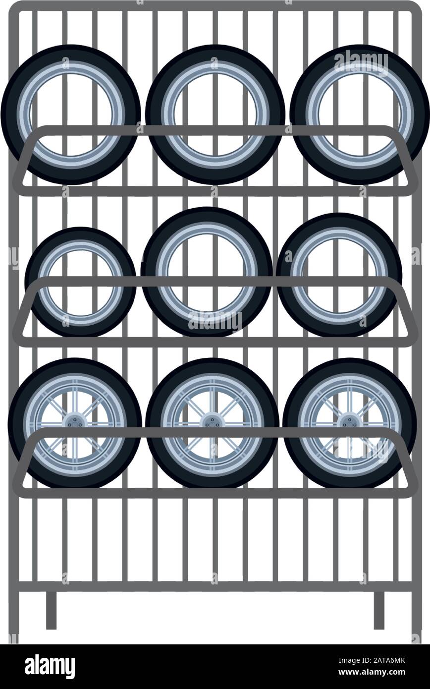 Rack with car tires icon, colorful design Stock Vector Image & Art - Alamy