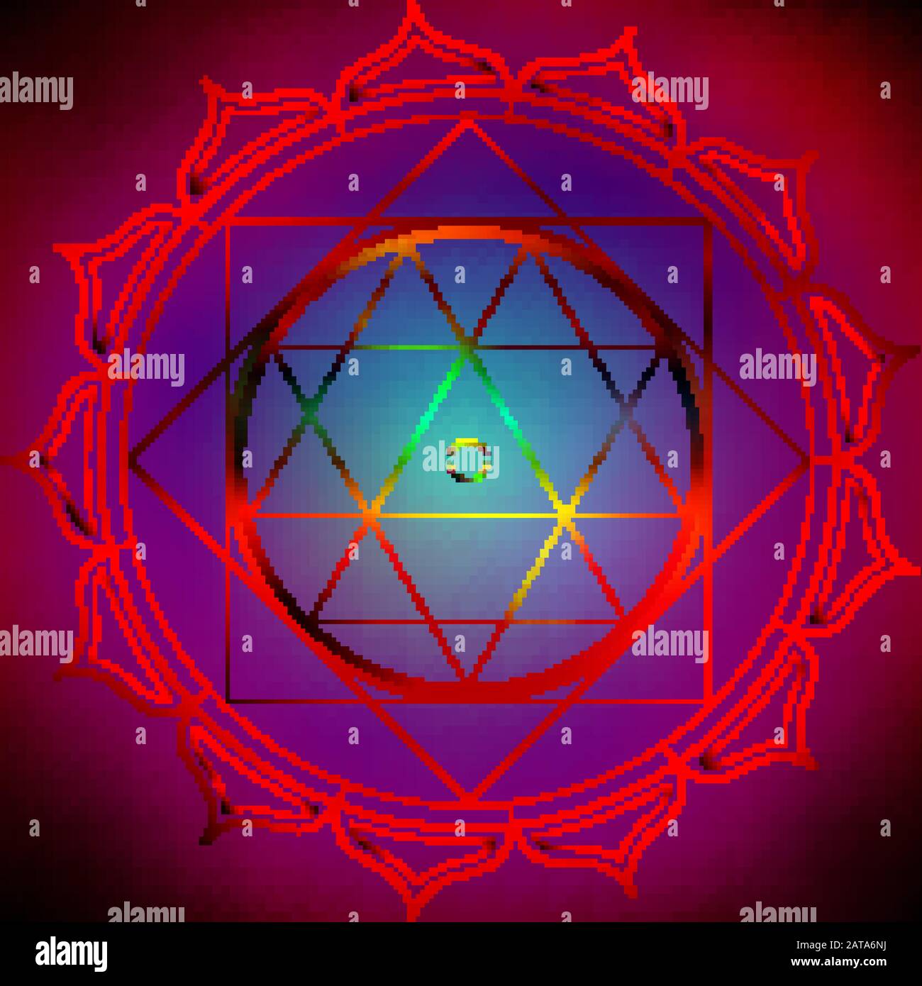 Sacred Indian Geometry Mystical Meditative Diagram Symbol - Vector ...