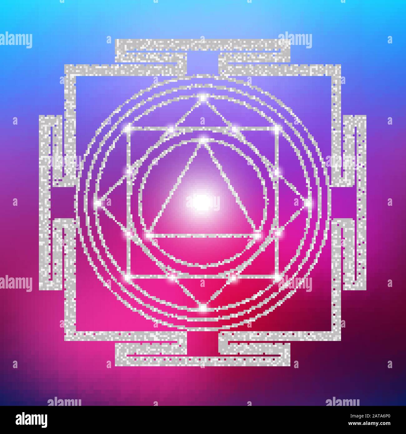 Sacred Indian Geometry Mystical Meditative Diagram Symbol - Vector Tara ...