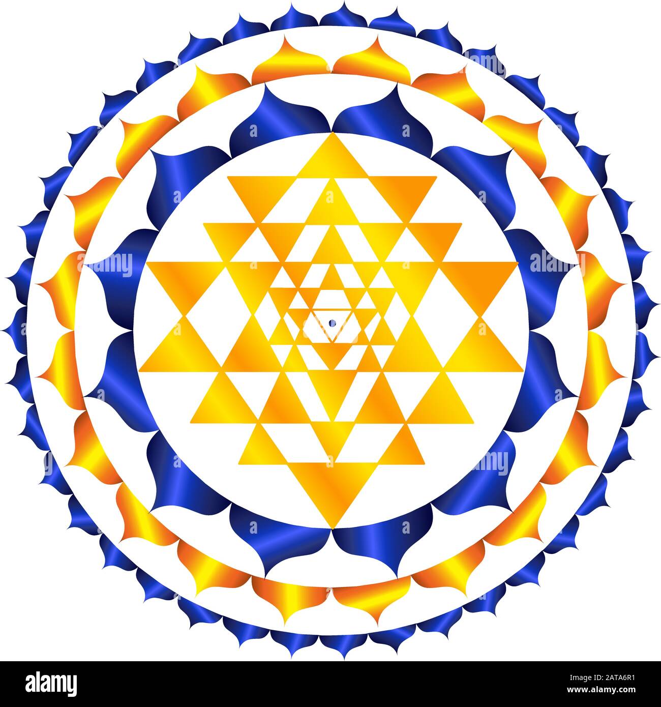 Sacred Indian Geometry Mystical Meditative Diagram Symbol - Vector Sri ...