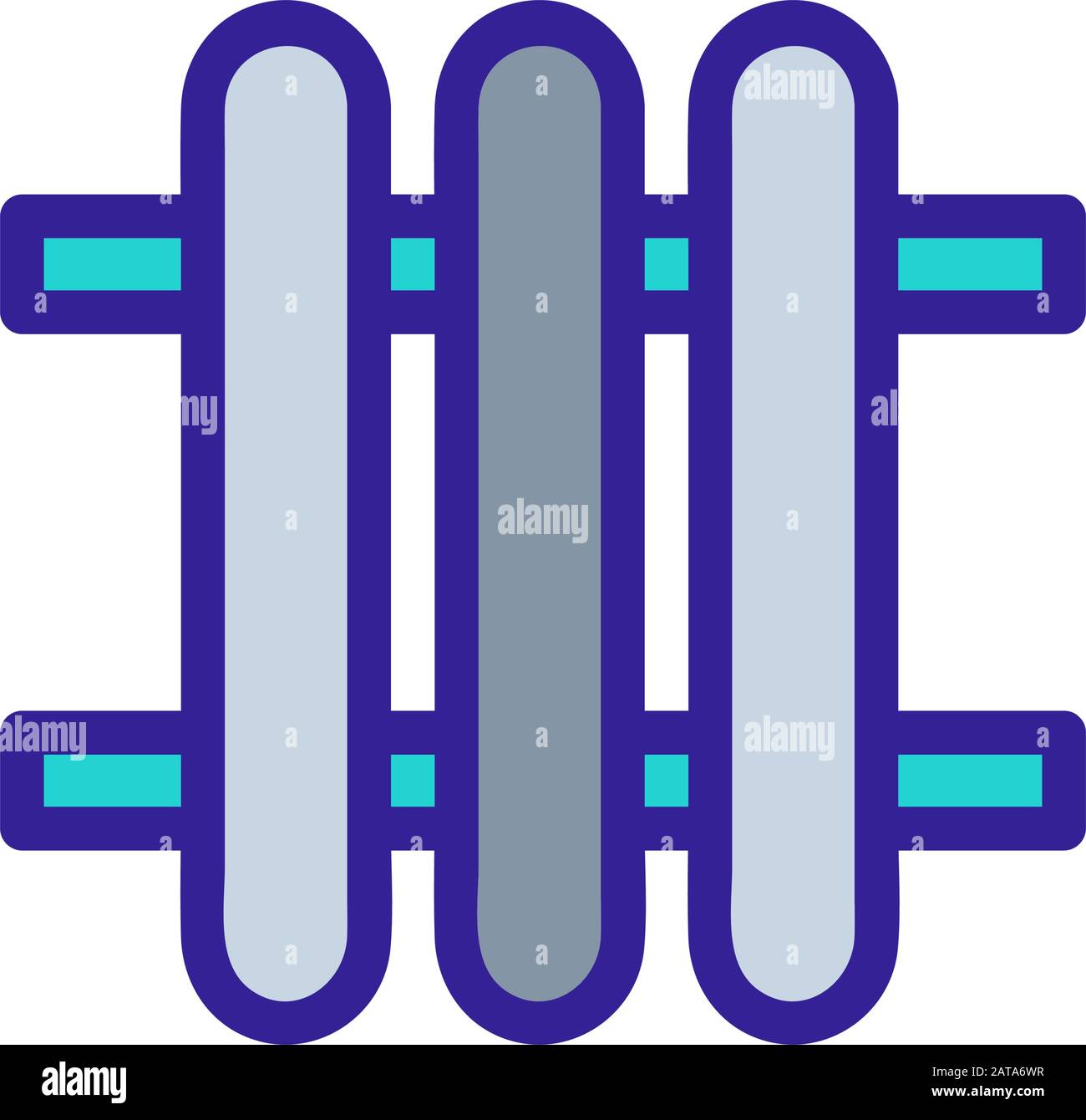 Radiator icon vector. Isolated contour symbol illustration Stock Vector ...
