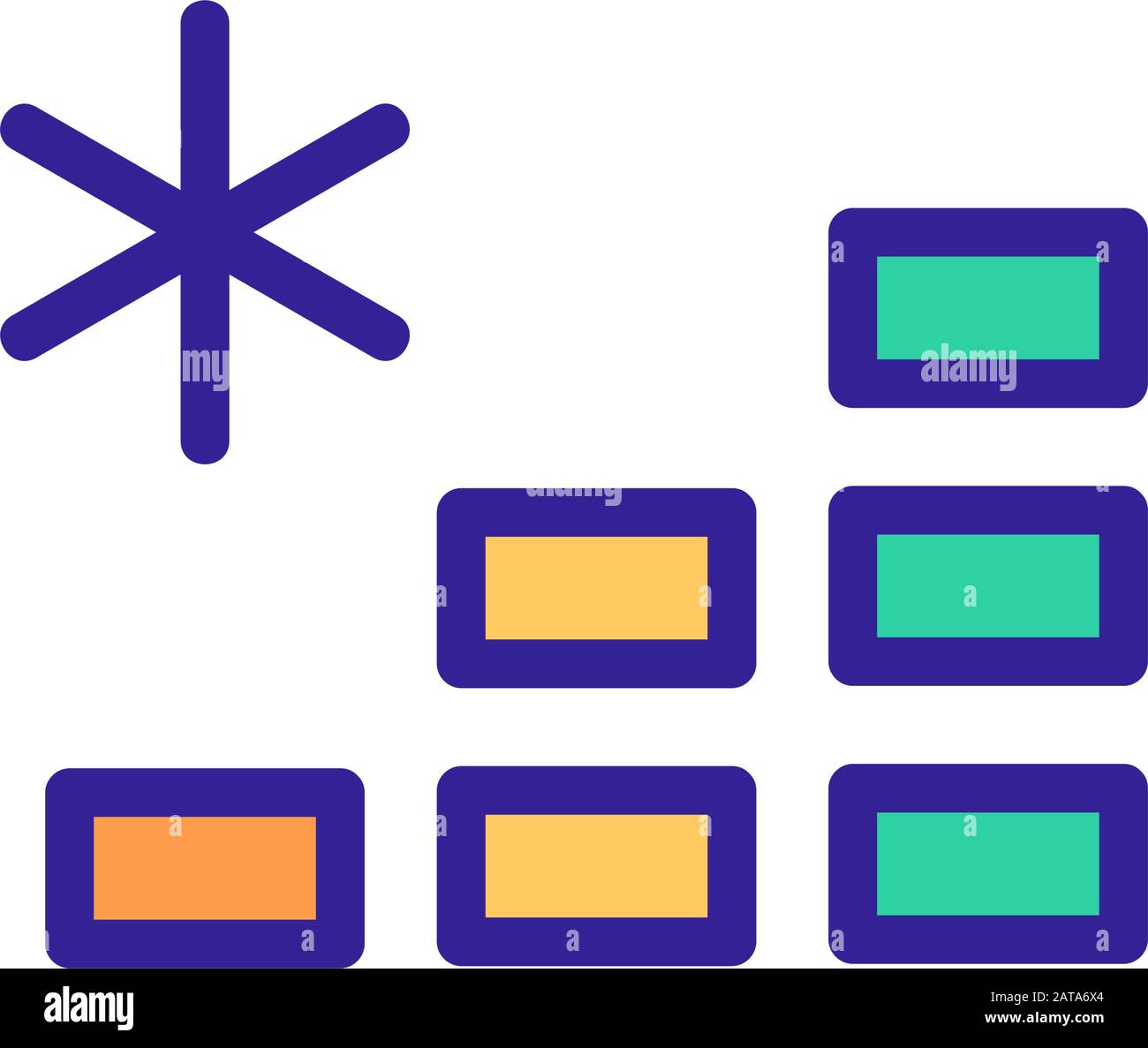 Reducing the temperature of the icon vector. Isolated contour symbol ...