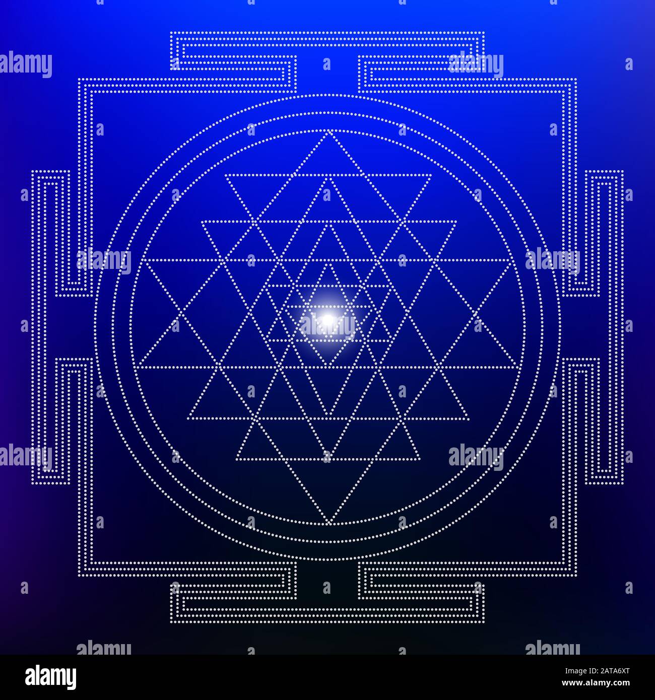 Sacred Indian Geometry Mystical Meditative Diagram Symbol - Vector Shri ...