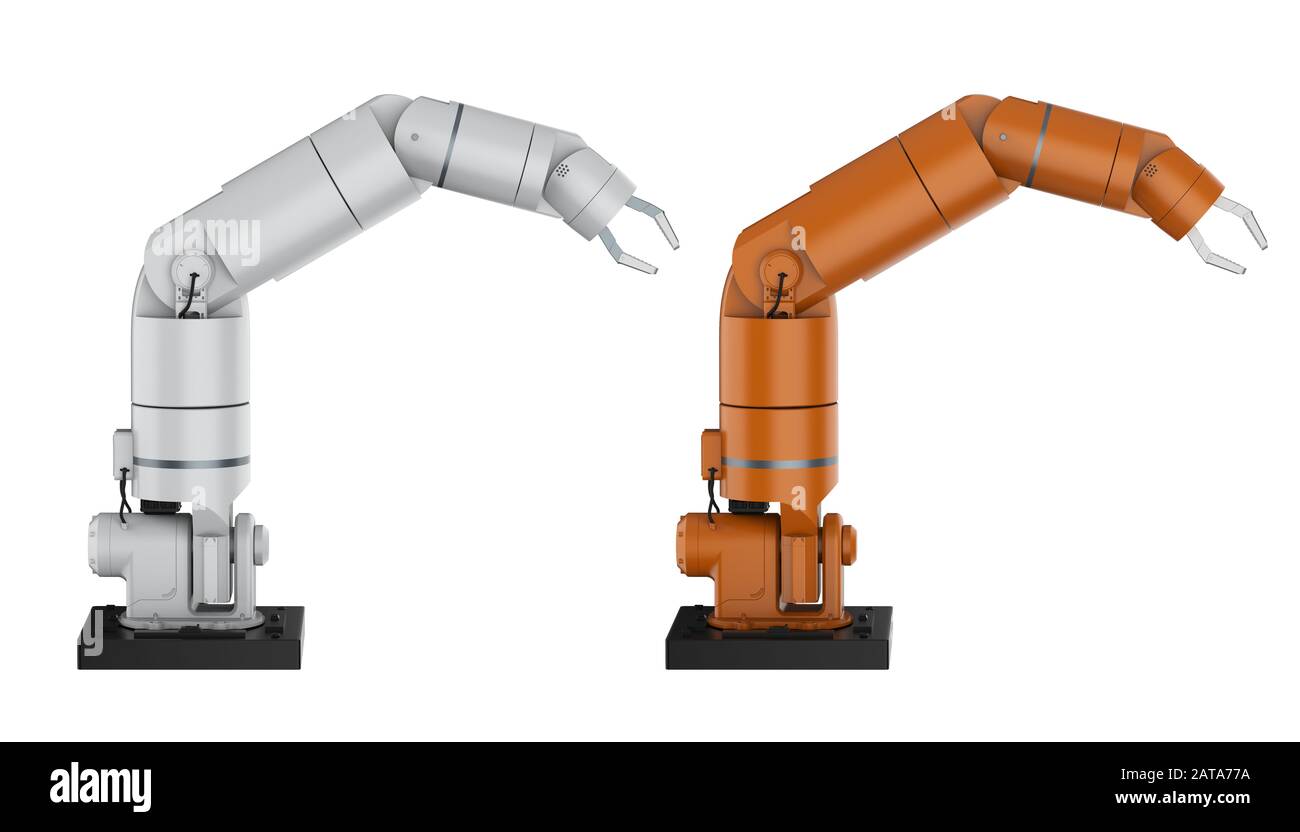 3d rendering robotic arm or robot hand isolated on white Stock Photo ...