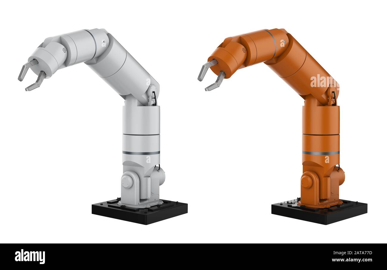 3d rendering robotic arm or robot hand isolated on white Stock Photo ...