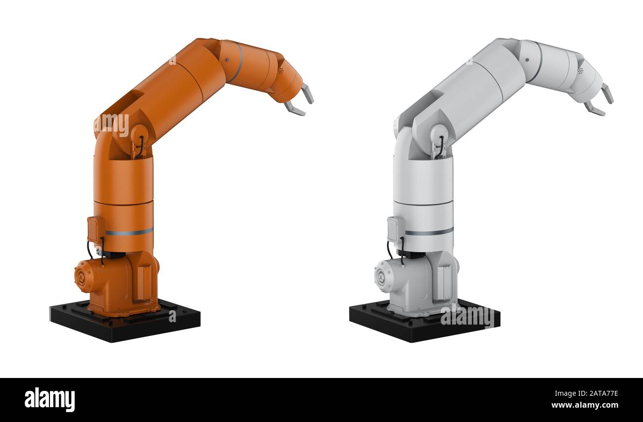 3d rendering robotic arm or robot hand isolated on white Stock Photo ...