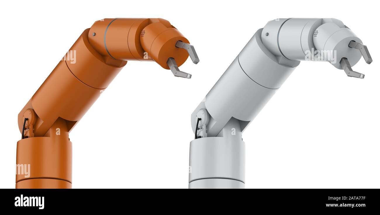 3d rendering robotic arm or robot hand isolated on white Stock Photo ...