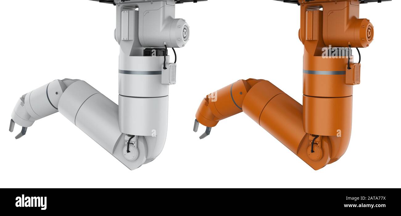 3d rendering robotic arm or robot hand isolated on white Stock Photo ...