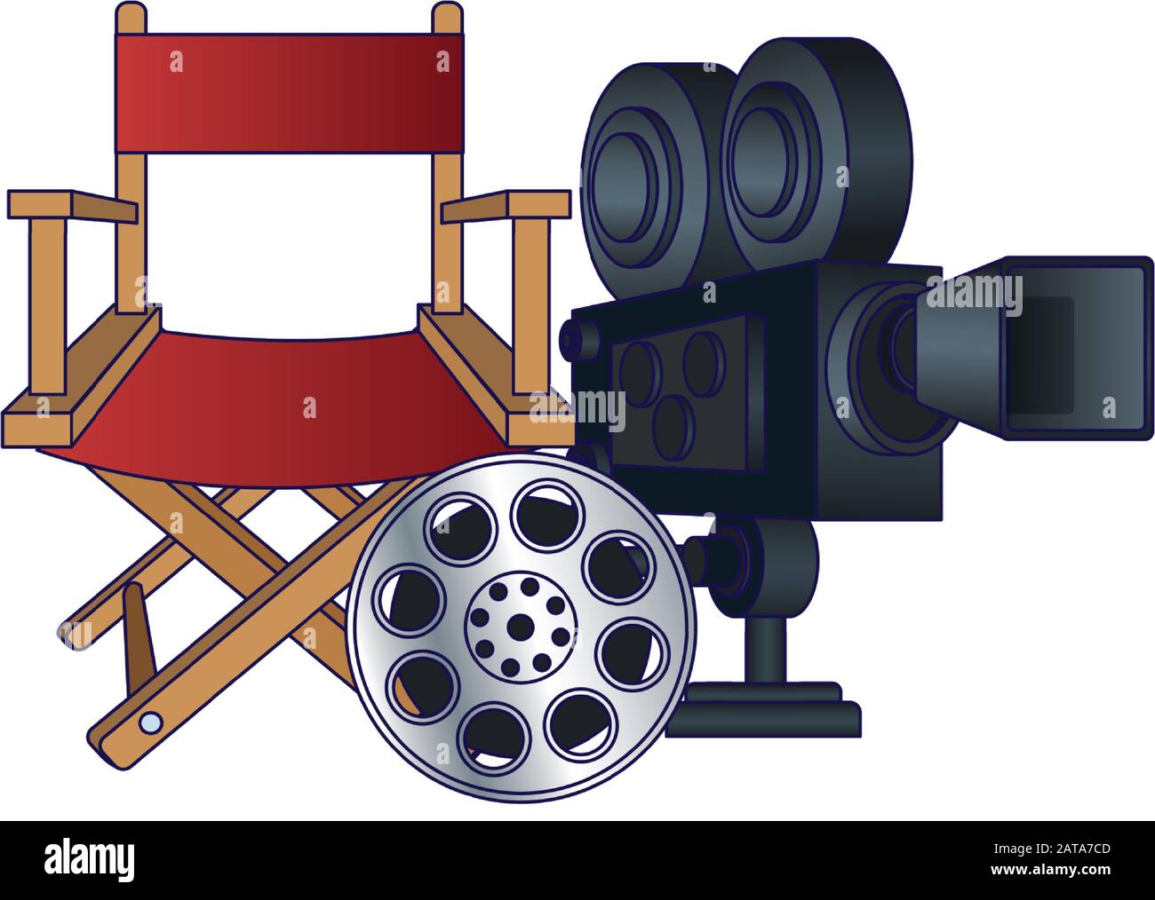 Empty directors chair Stock Vector Images - Alamy