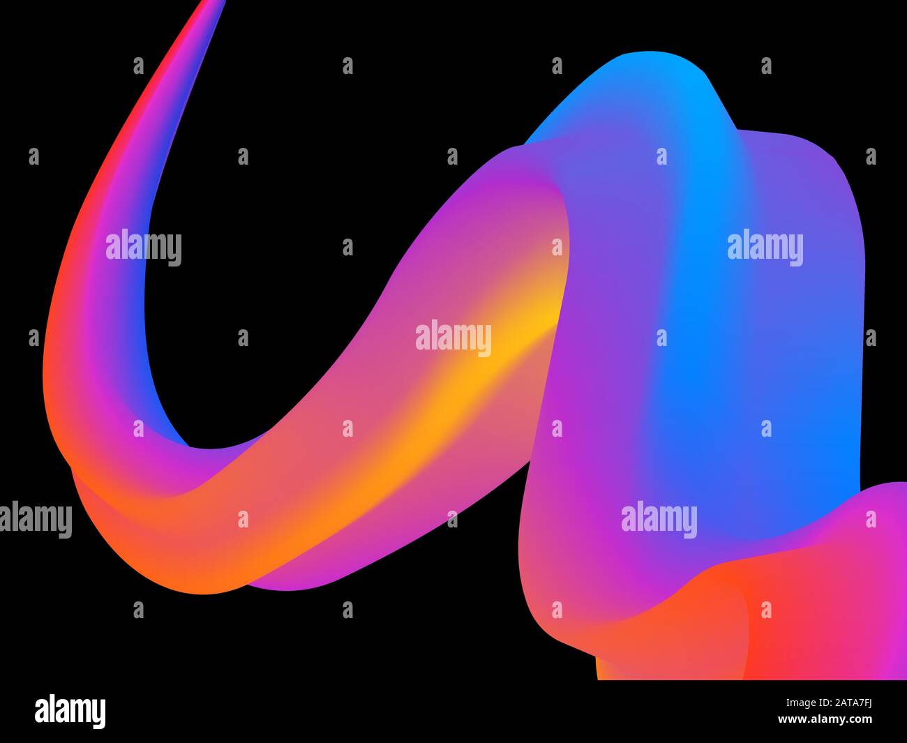 Vector Neon Bright Brushstroke - Luminescent Gel Paint Smear Design ...