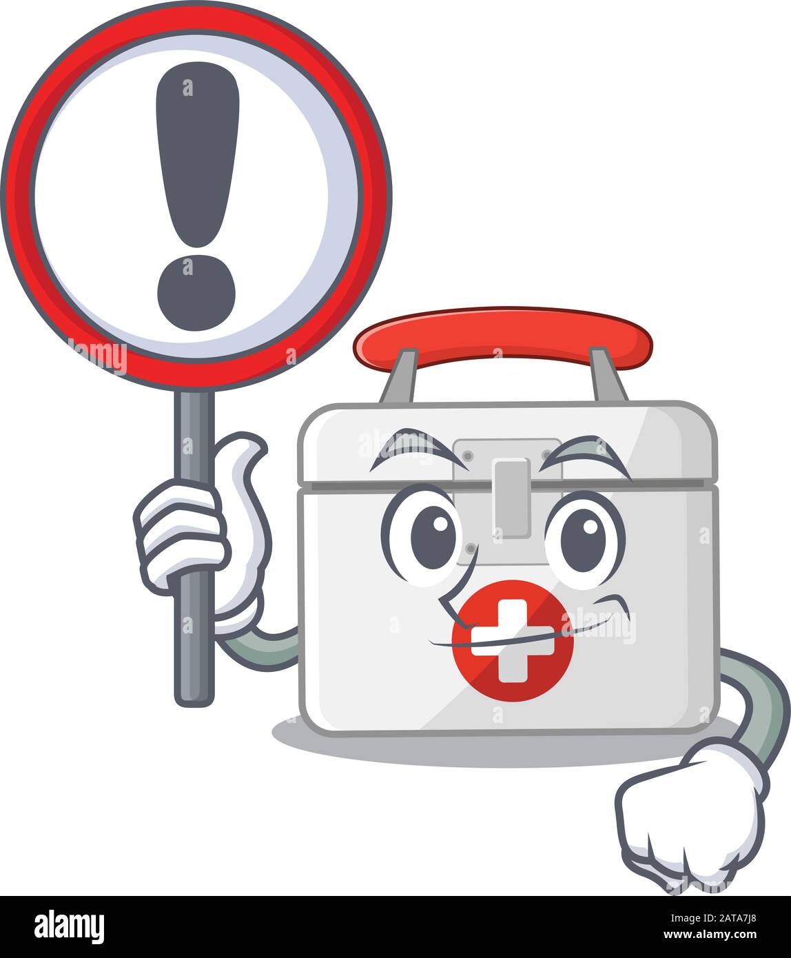 cool and funny first aid kit raised up a Sign Stock Vector Image & Art ...
