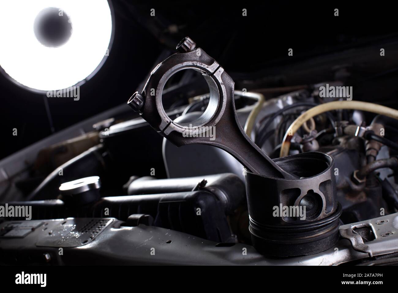 Car engine maintenance. Engine piston system repair Stock Photo - Alamy