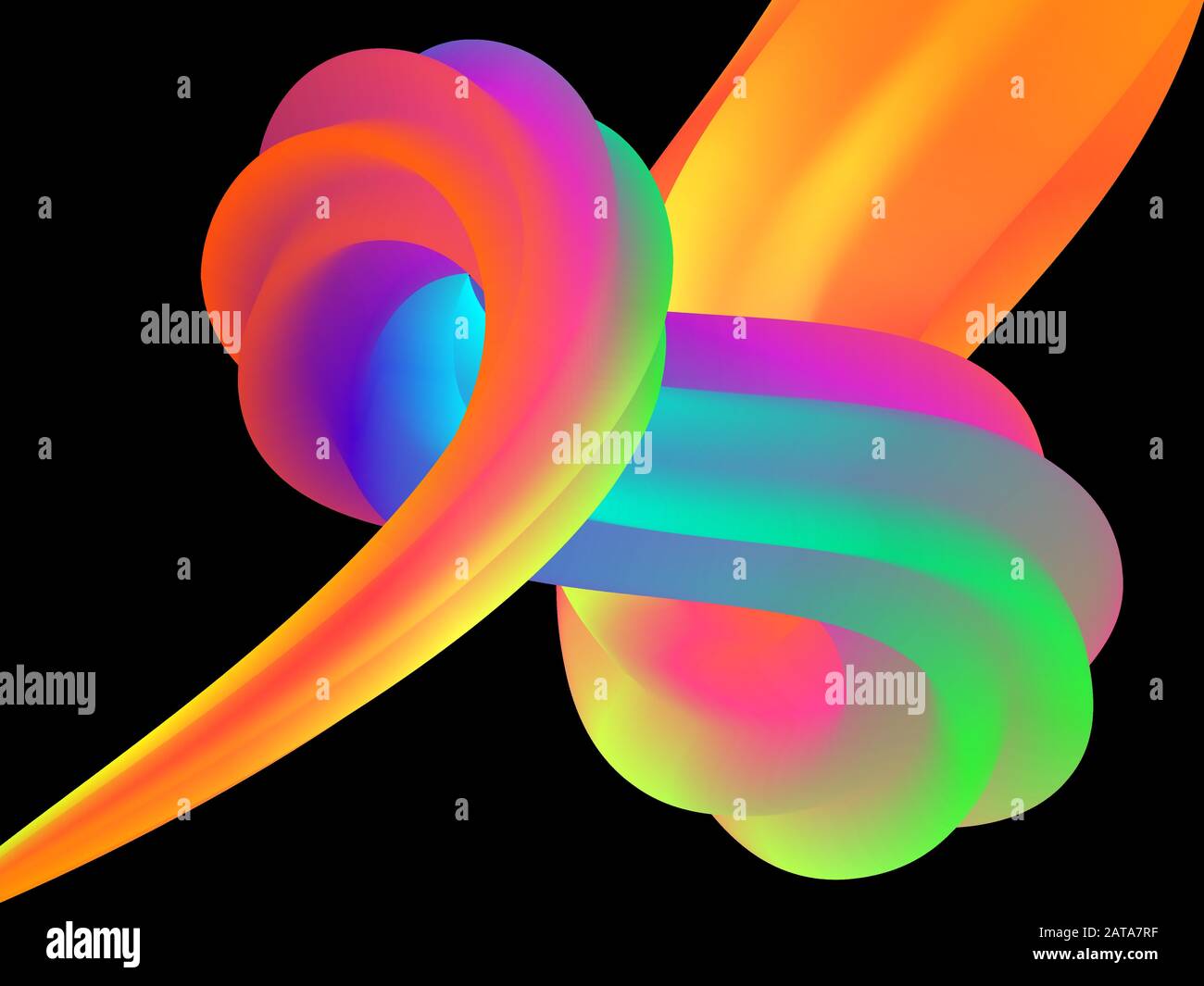 Vector Neon Bright Brushstroke - Luminescent Gel Paint Smear Design ...