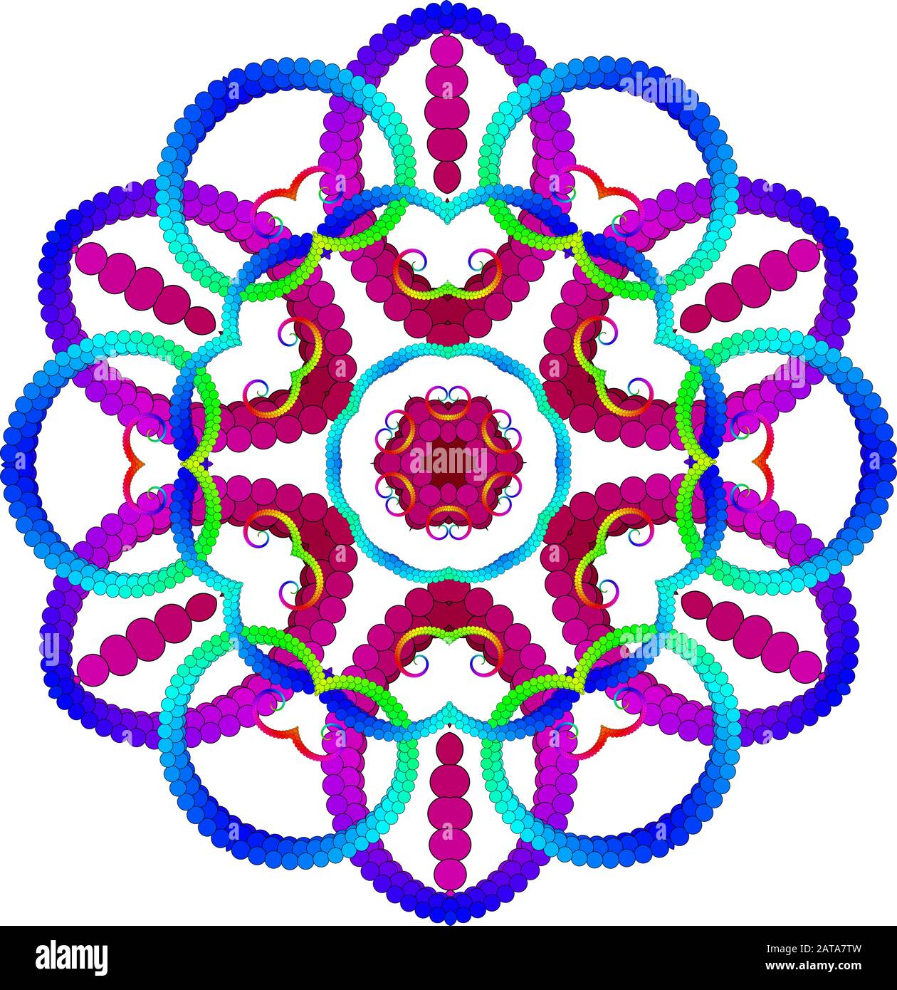 Vector Delicate Ornamental Mandala Art for Meditation - Openwork Six ...
