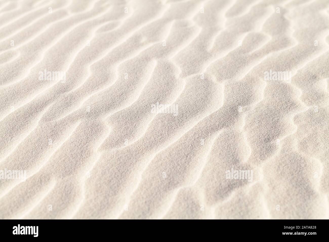 White sand ripples, natural photo with selective focus. Abstract ...