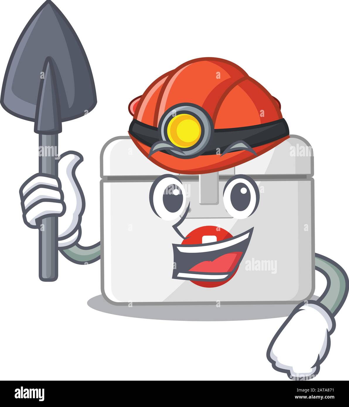 Cool clever Miner first aid kit cartoon character design Stock Vector ...