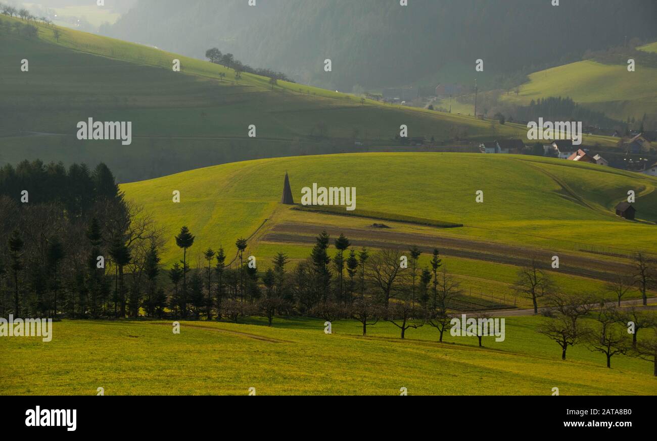 Beautiful heights of Oberharmersbach in the black forest in germany ...