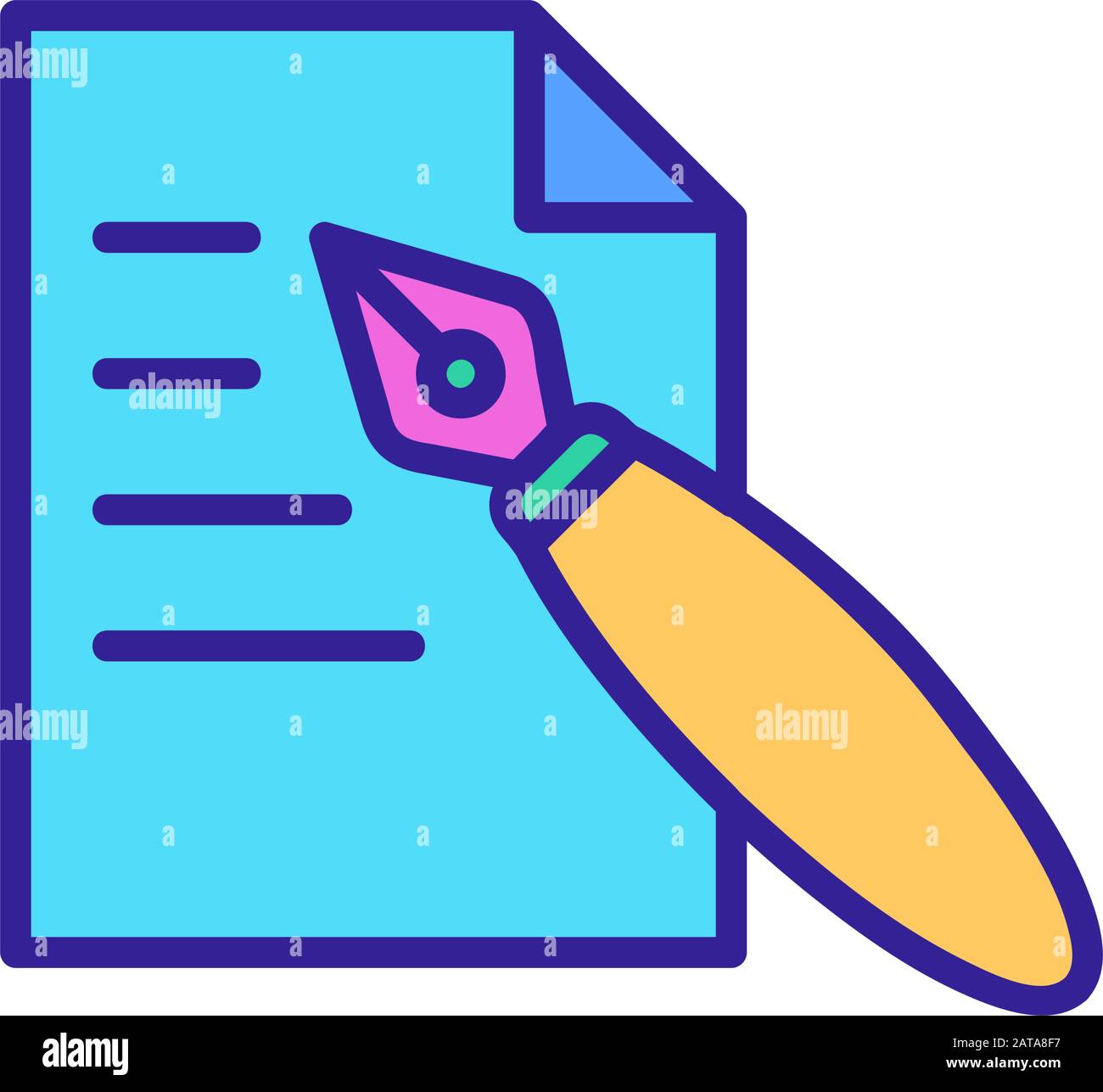 copywriting icon vector. Isolated contour symbol illustration Stock ...