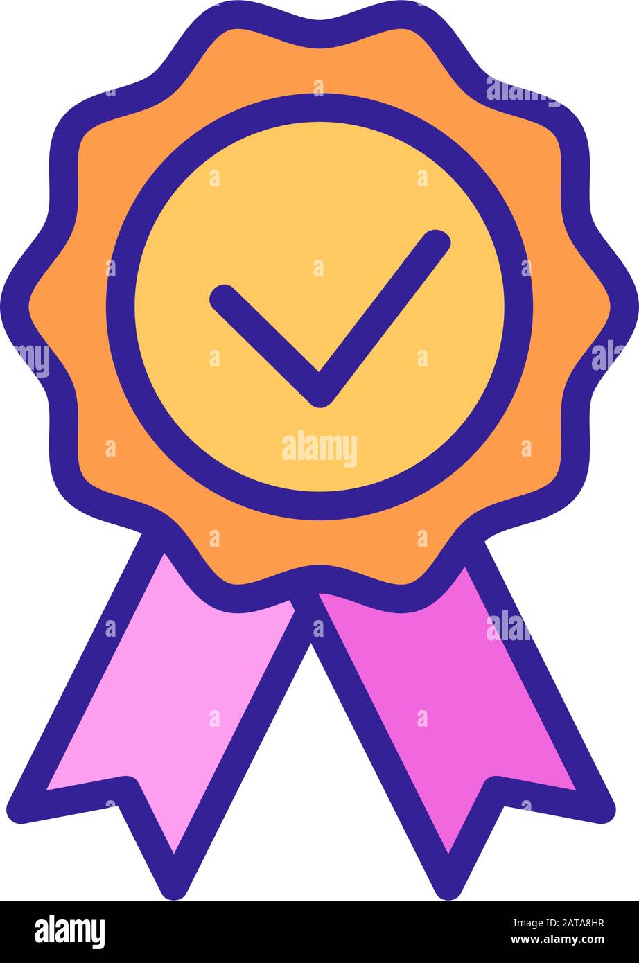 Approved vector icon. Isolated contour symbol illustration Stock Vector ...