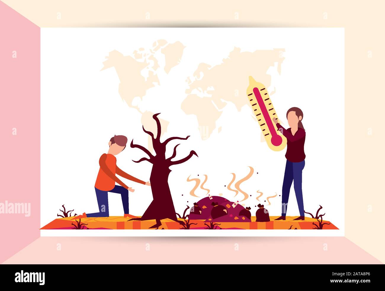 Ecology problem save forest Stock Vector Images - Alamy