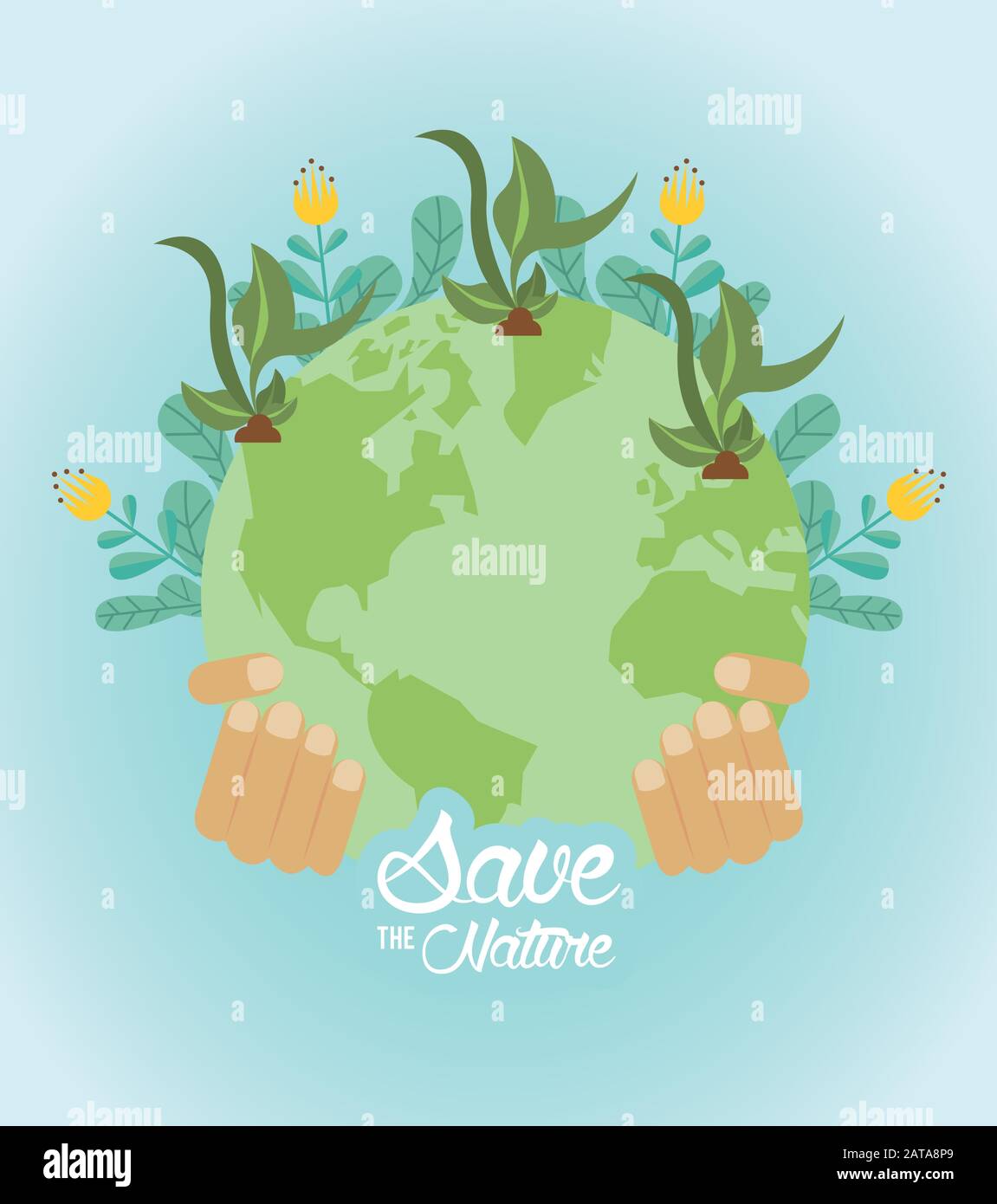 save the nature campaign with world planet Stock Vector Image & Art - Alamy