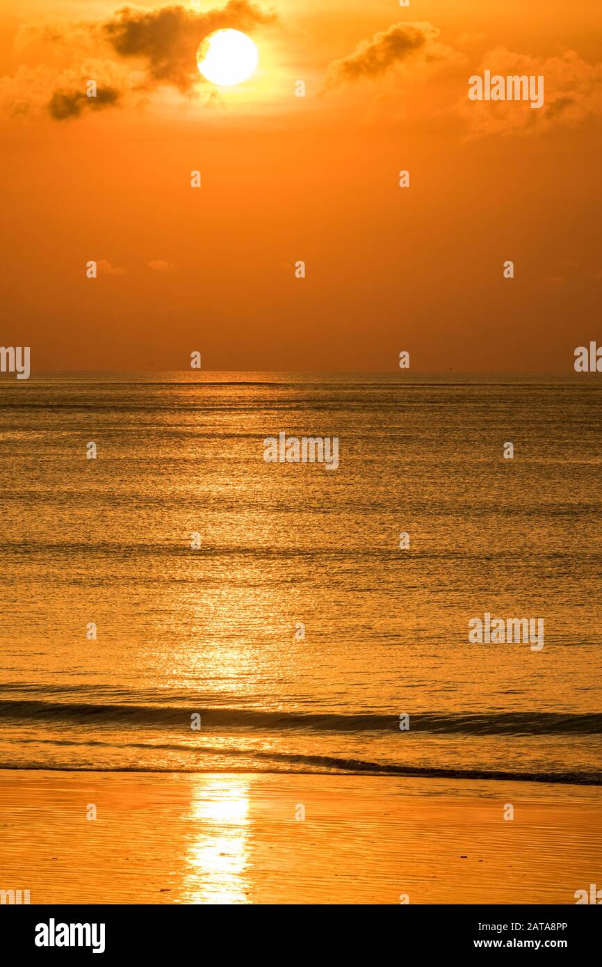 Sunset at Jimbaran Bay, Bali, Indonesia Stock Photo - Alamy