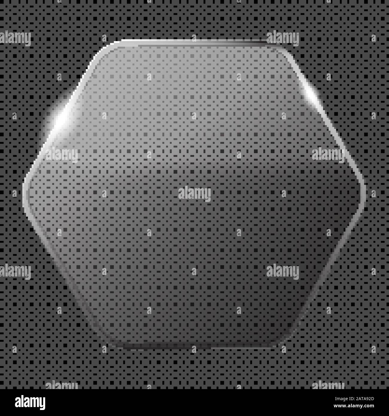 Transparent Luster Crystal Glass Badge Plate Mockup - Clear Glassy ...