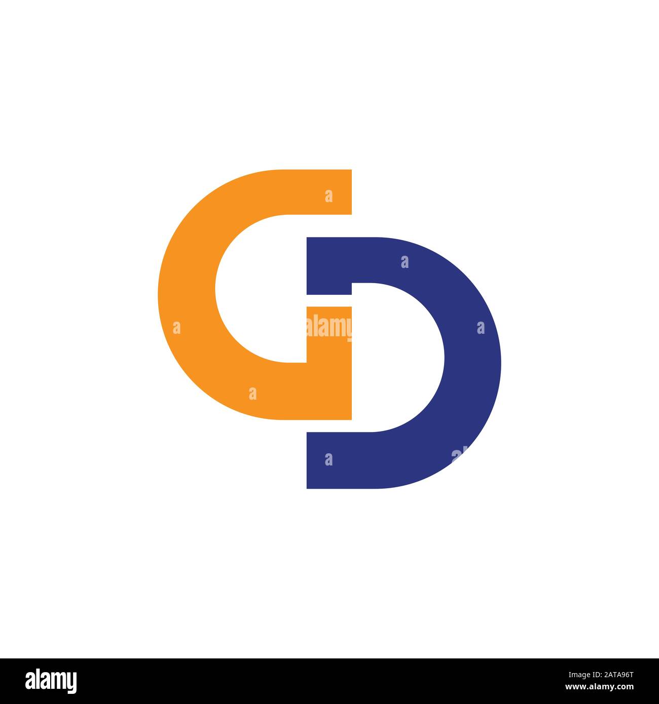 Initial letter gd or dg logo vector design template Stock Vector Image ...