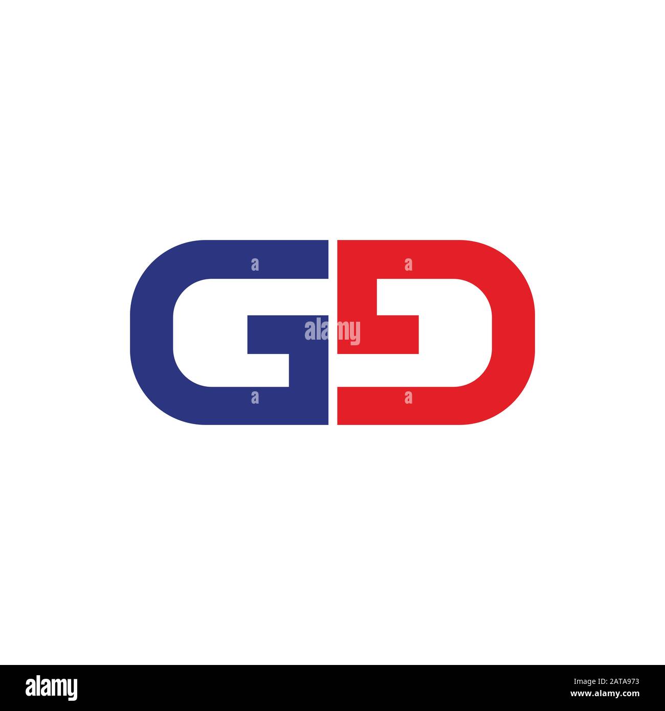 Initial letter gd or dg logo vector design template Stock Vector Image ...
