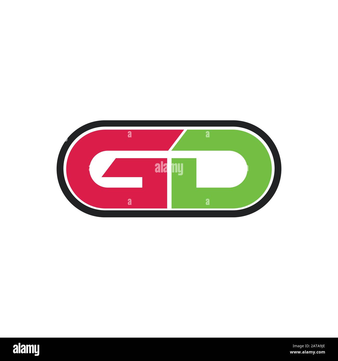 Initial letter gd or dg logo vector design template Stock Vector Image ...