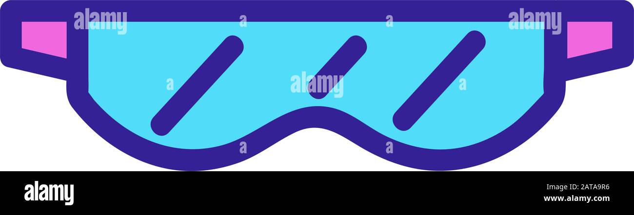 Sport glasses icon vector. Isolated contour symbol illustration Stock ...